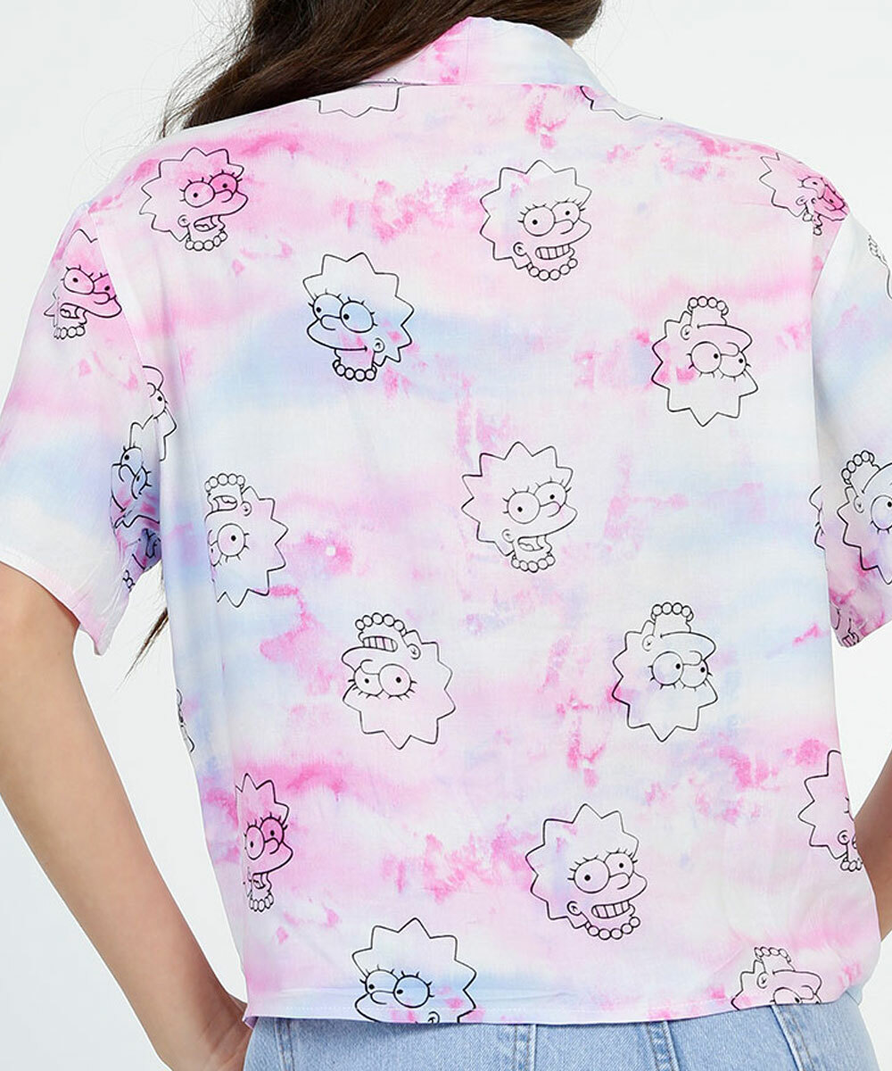 Camisa Juvenil Cropped Tye Die Lisa Simpsons Tam 10 a 16 | Marisa