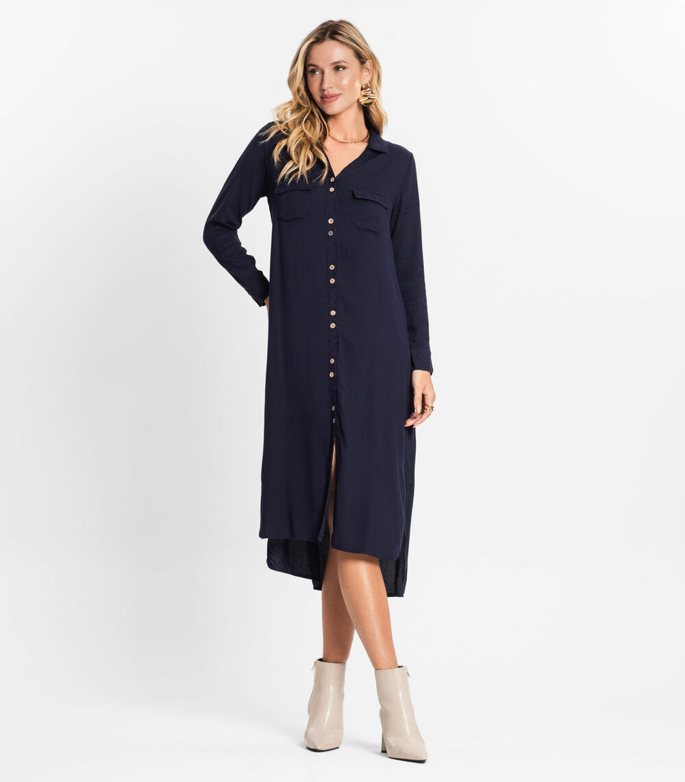Vestido Midi Feminino Endless Azul | Marisa