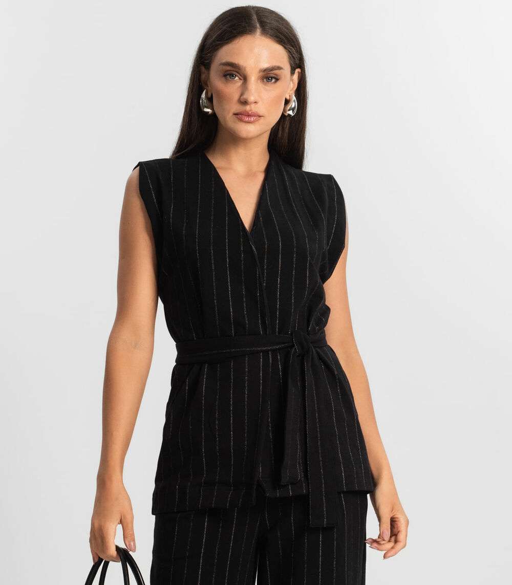 Colete Feminino de Molecotton Endless Preto | Marisa