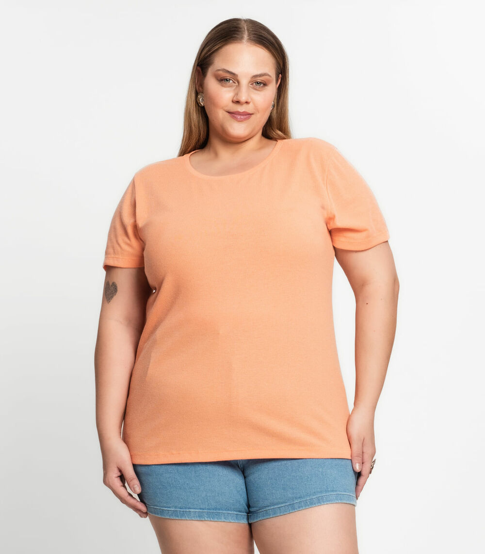 Blusa Ribana de Linho Plus Size Feminina Kohmar Rosa | Marisa