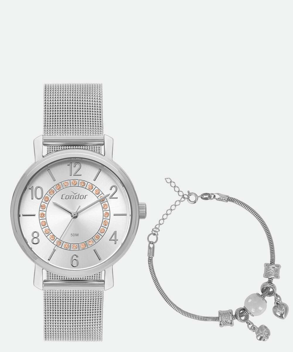 Kit Relógio Feminino Condor CO2039MUH/K4K | Marisa