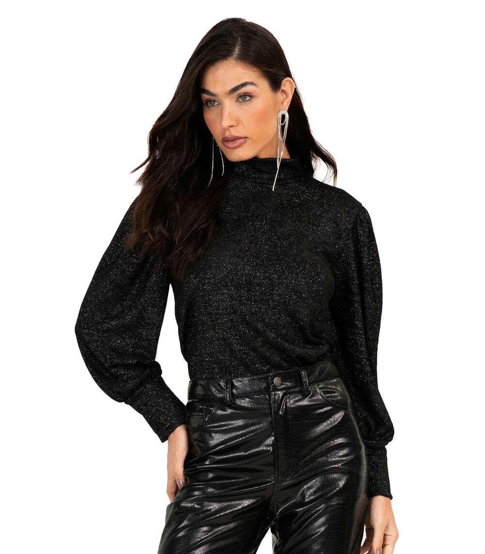 Blusão Gola Alta Endless Preto | Marisa