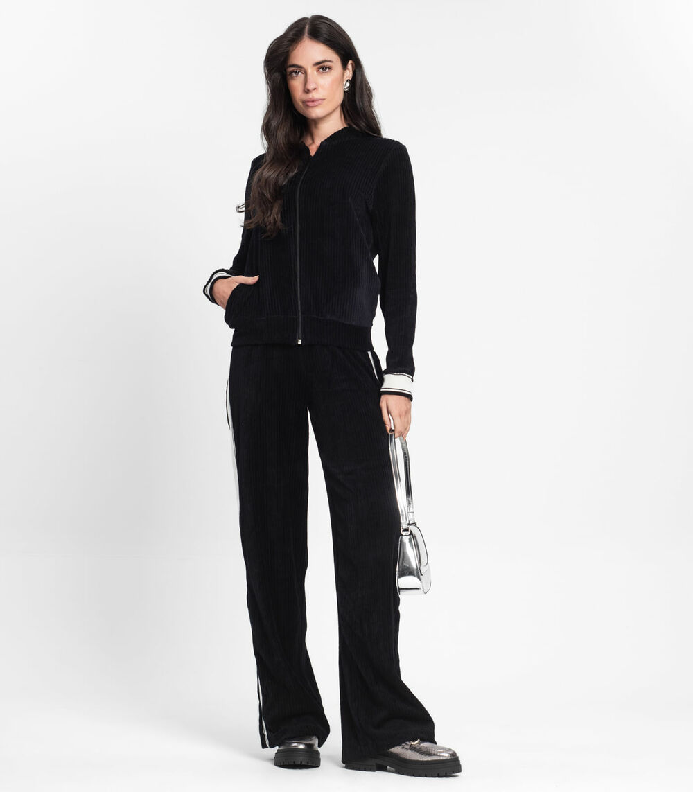 Conjunto Feminino Jaqueta Com Calça Endless Preto | Marisa