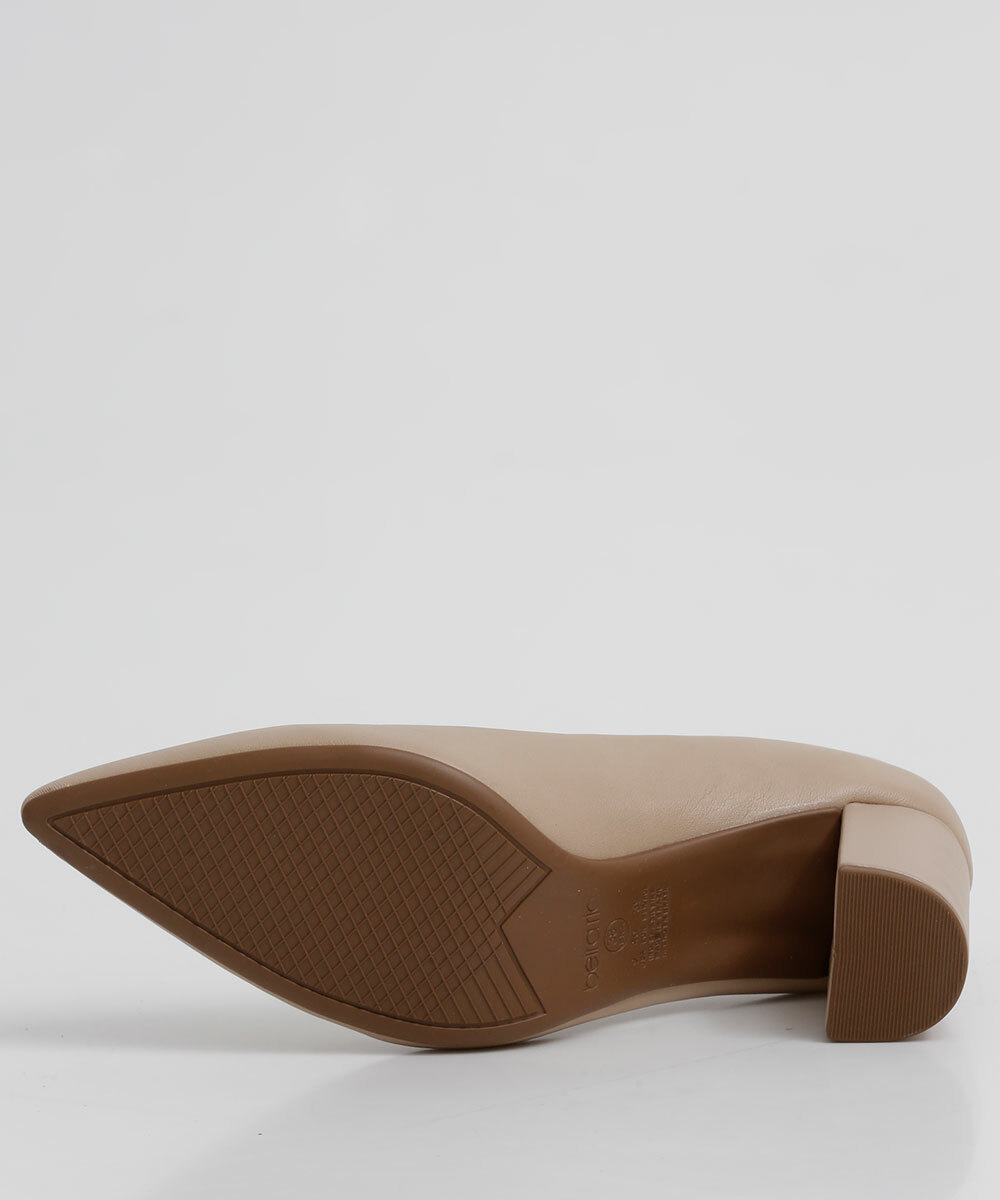 Scarpin Feminino Salto Grosso Bico Fino Beira Rio | Marisa