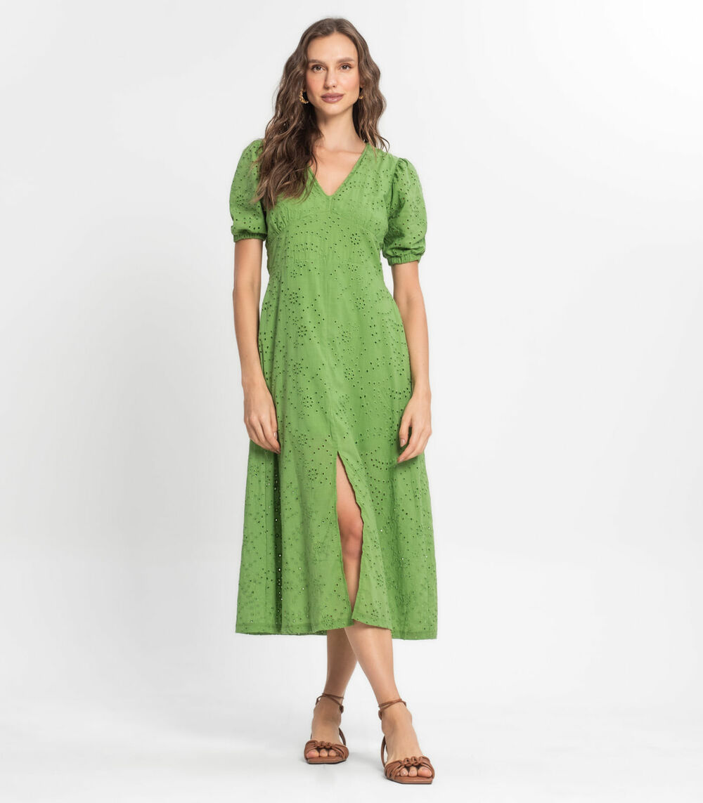 Vestido Midi Longo Feminino Endless Verde | Marisa